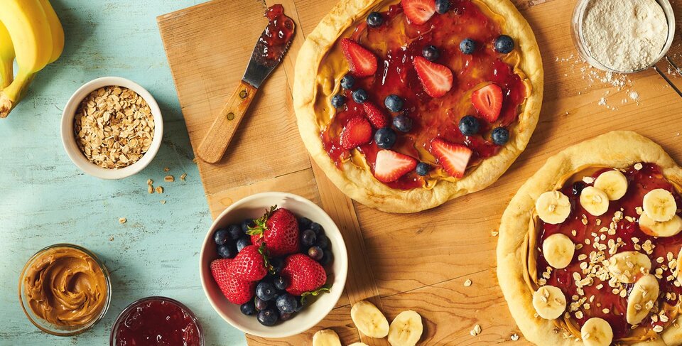 PB and J Breakfast Pizza