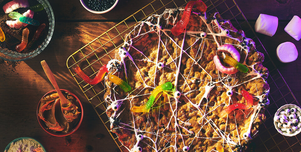 Giant Peanut Butter Halloween Cookie