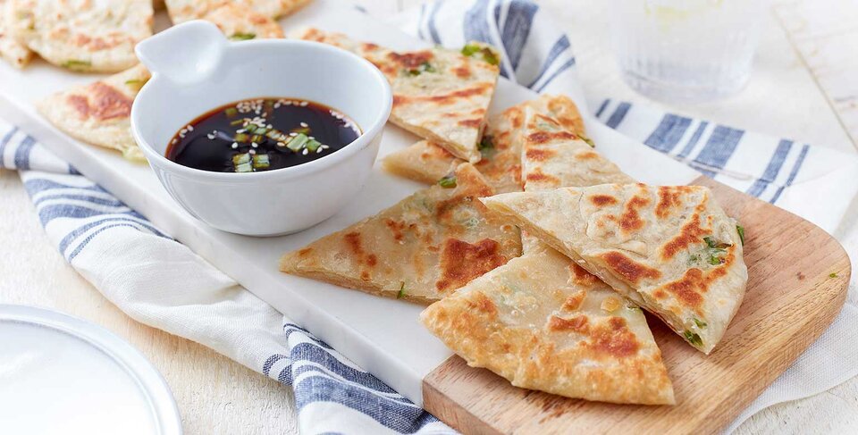 Crêpes aux oignons verts